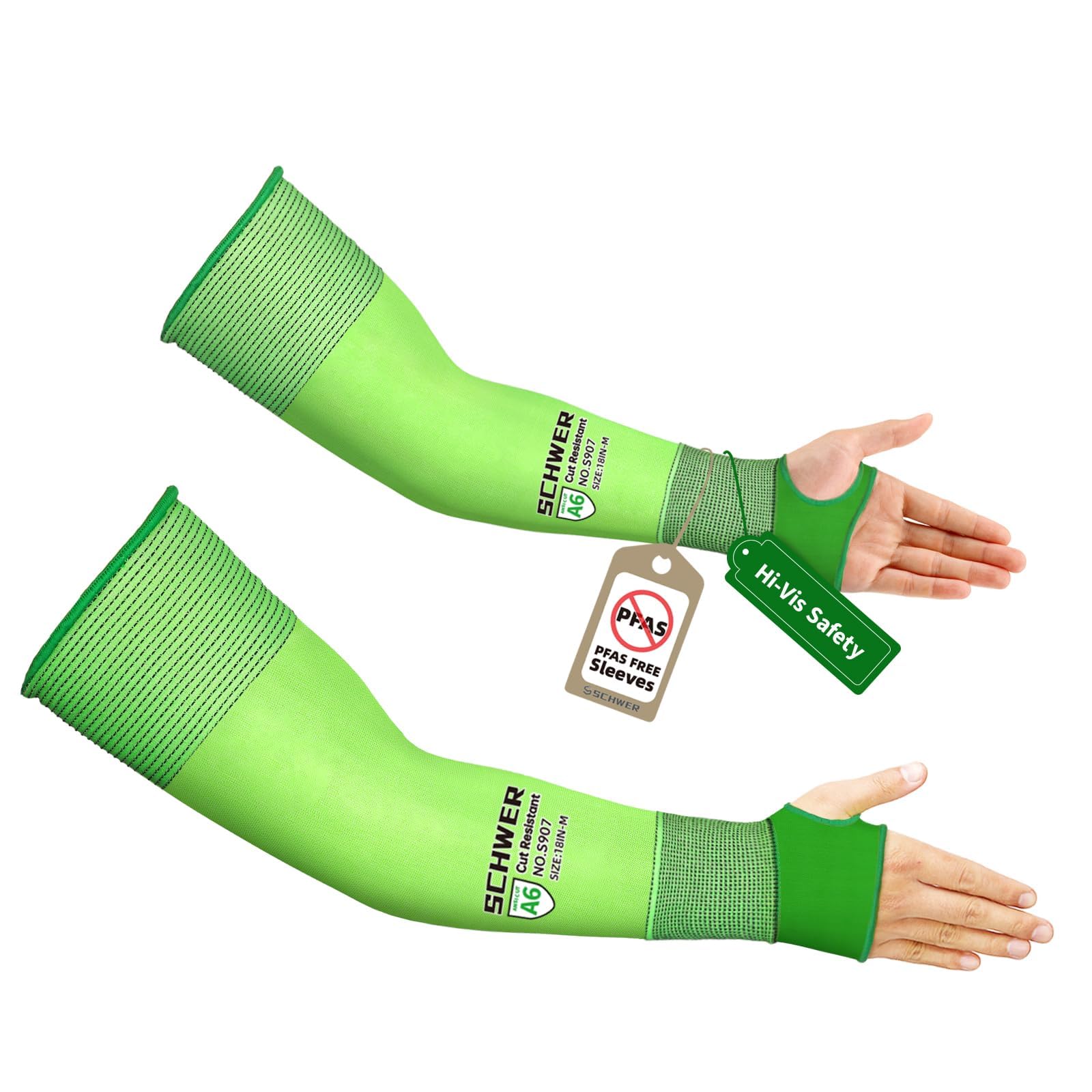 Schwer Pro-Skin Cut Resistant Arm Sleeves | ANSI A6, Thumbhole, S906
